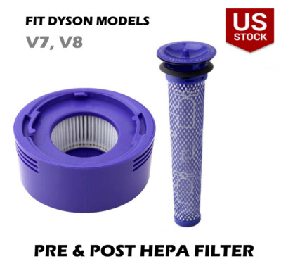 2 x Replacement Part For Dyson Pre & Post Motor Filters V7 V8 Absolute ...
