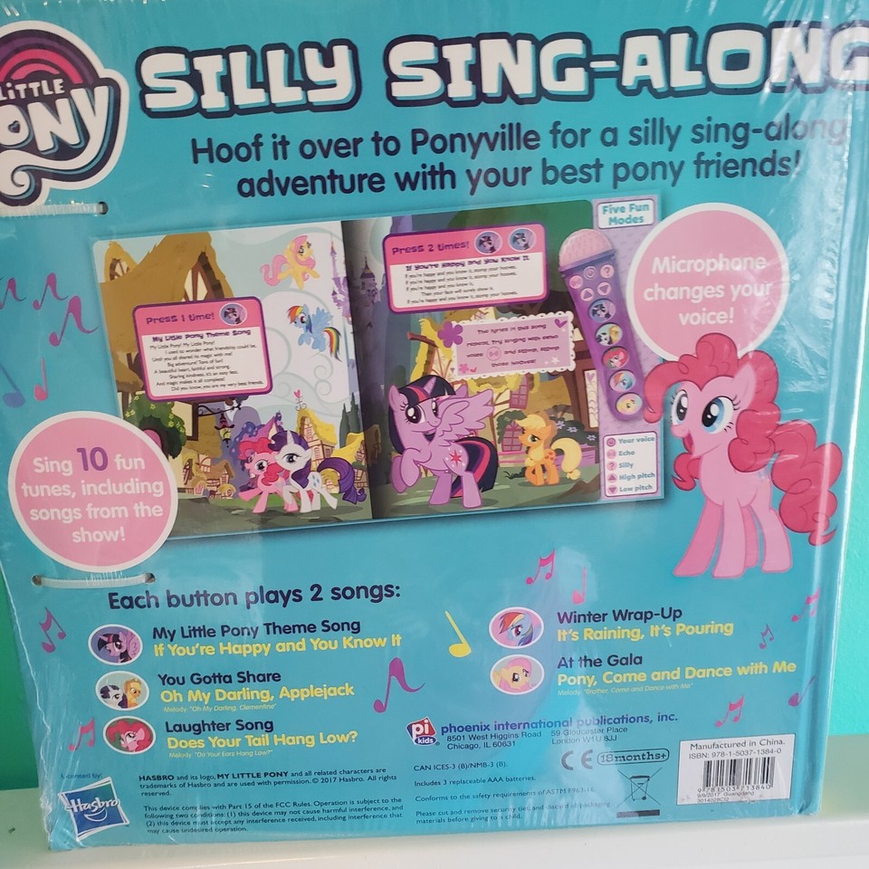 My Little Pony Silly sing along Girl boy play and sing book Microphone ...