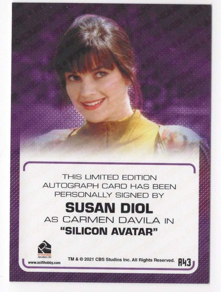 Susan Diol as Carmen STAR TREK TNG Archives & Inscriptions Autograph ...