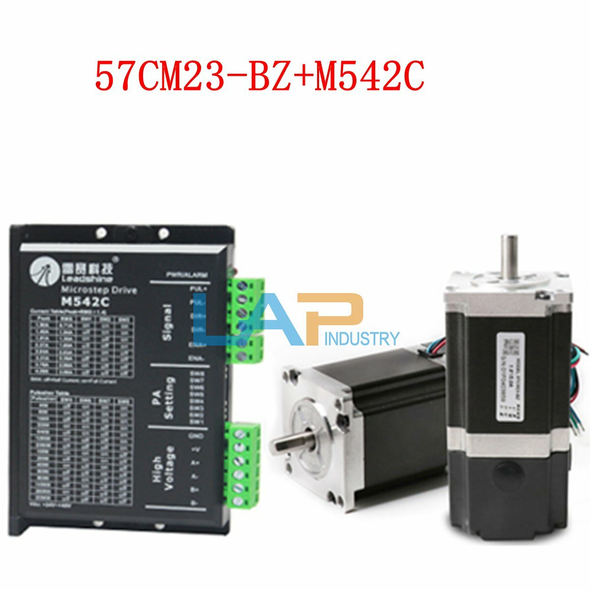 QTY:1 For Leadshine Two-phase Stepper Motor Driver Set 57CM23-BZ+M542C ...