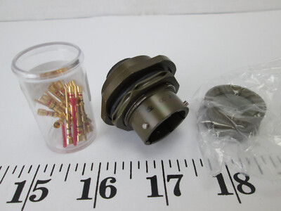 New NOS Amphenol 19 Position Circular Connector Receptacle Male Pins ...
