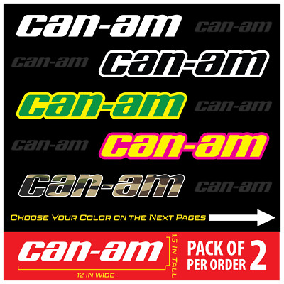 Can-Am Decal Stickers - Official Logo Lettering Vinyl - Multiple Colors ...