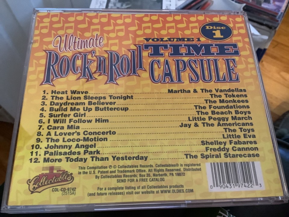 Ultimate Rock ‘N Roll Time Capsule Volume 1 CD 1 Monkees Beach Boys ...
