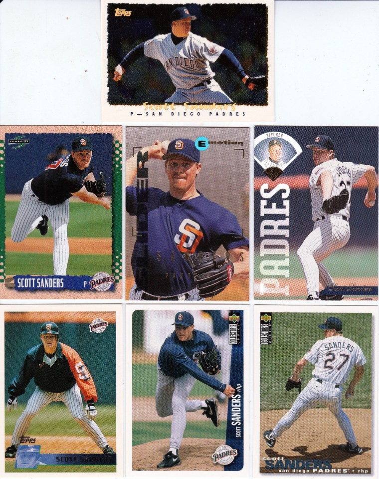 ⚾ 20 different SCOTT SANDERS cards lot 1993 - 2013 Padres Mariners ...