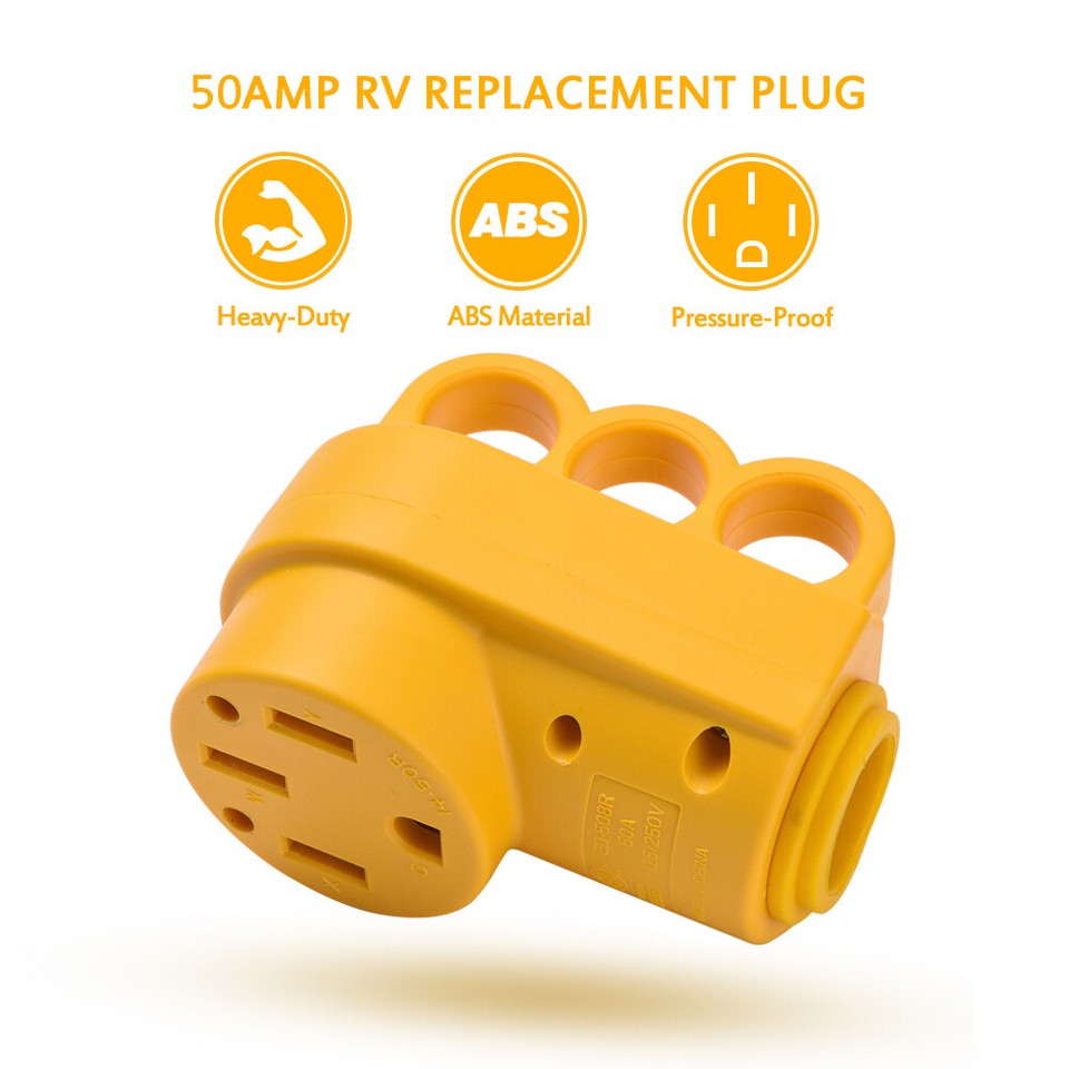 50 Amp RV Replacement Female Receptacle Plug Camper Trailer Cord Power ...