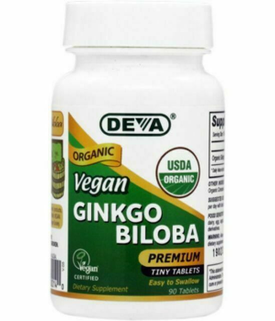 Deva Nutrition Organic Vegan Gingko Biloba 300 mg Vitamin Tablets, 90 ...