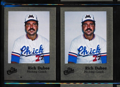 Lot (2) 1986 Memphis Chicks Gold Rich Dubee Coach Minor League (FF89 ...