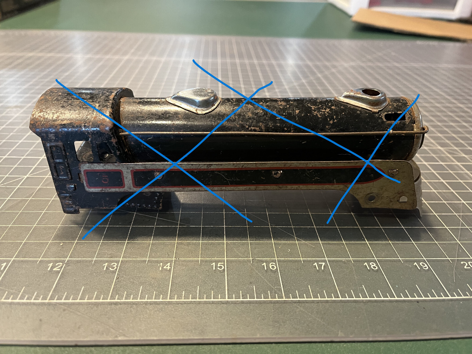 Marx Train CP 397 391 Locomotive Engine SILVER FRONT APRON COW PUSHER ...