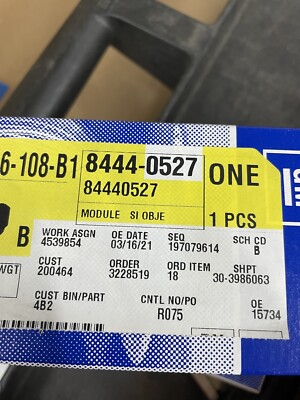 2013-2014 GM Side Object Sensing Alert Module Assembly, GM #84440527 | eBay