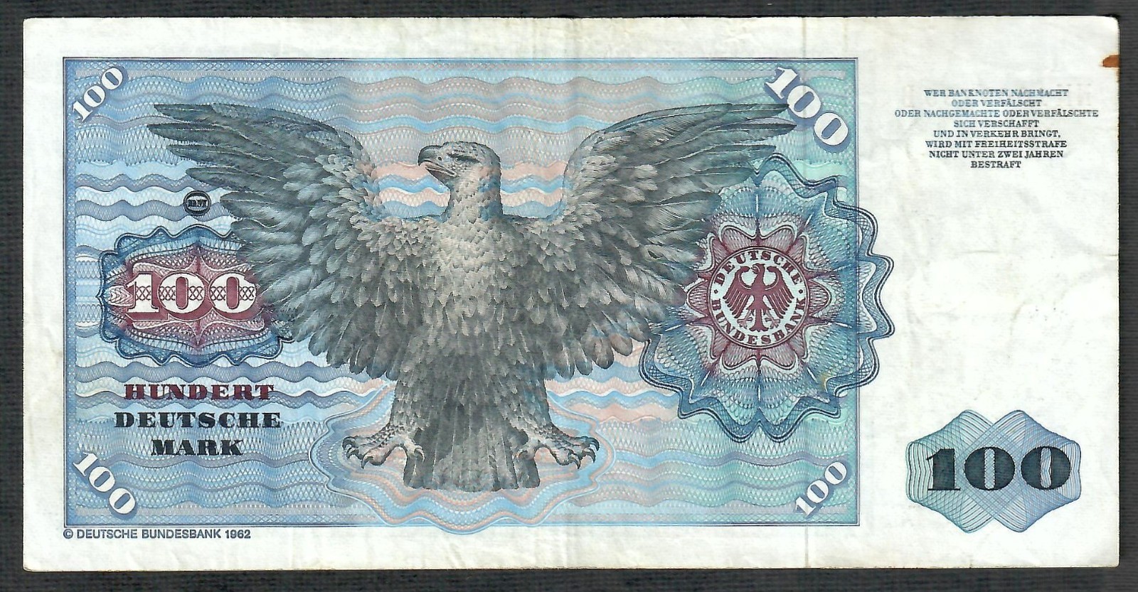 Germany 100 Deutsche Mark Banknote - 1980 - NM1069789B | eBay
