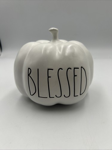 RAE DUNN Small White “Blessed” Pumpkin Thanksgiving /Fall/Harvest | eBay