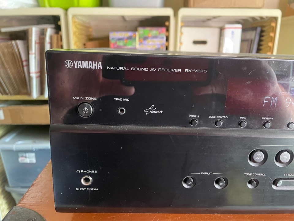 YAMAHA Model RX-V675 AV Surround Sound Receiver Black Audio Video HDMI ...