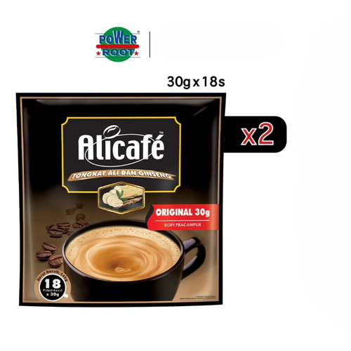 2X ALICAFE Ginseng Original TongkatAli Coffee 3in1 Premix - 18s x 30g ...