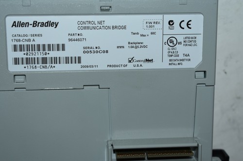1768-CNB Allen Bradley Control Net Communication Bridge Ser A 2009/11 ...