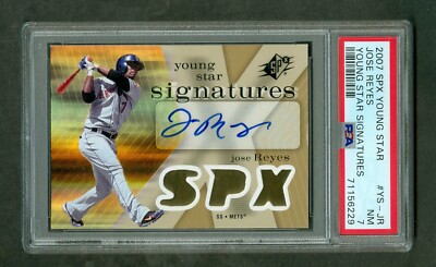 Jose Reyes 2007 Upper Deck SPX Autograph Card NY Mets PSA 7 NM | eBay
