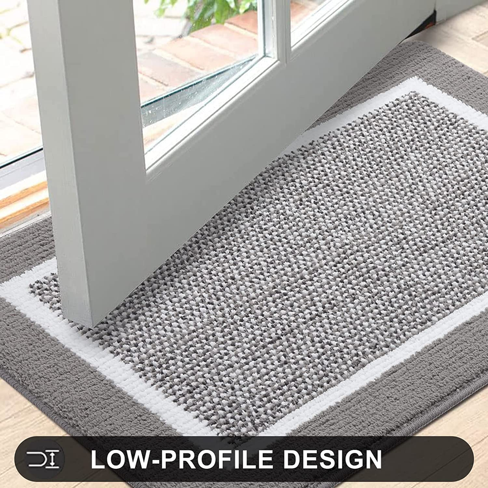 Indoor Door Mat, Non-Slip Absorbent Resist Dirt Entrance Mat, Washable ...