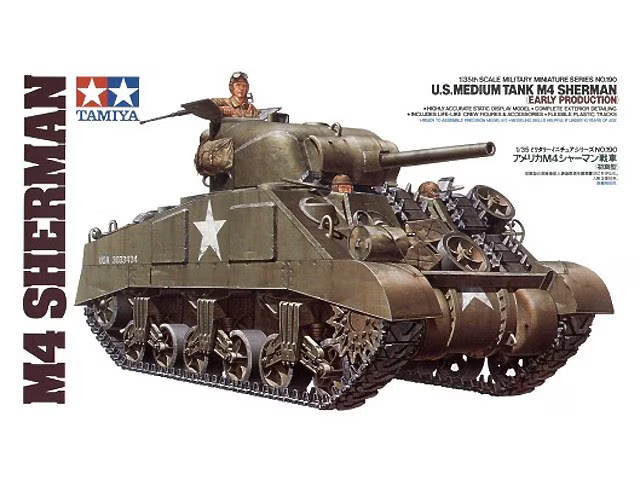 M4 Sherman 1:35 U.S. Medium Tank (Early Production) #35190 TAMIYA | eBay