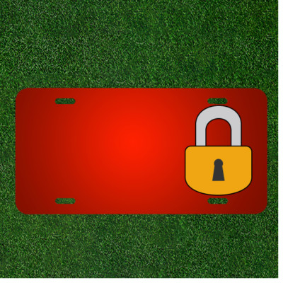 Custom Personalized License Plate With Add Names To Padlock Lock Locked ...