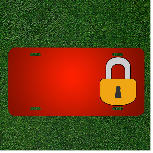 Custom Personalized License Plate With Add Names To Padlock Lock Locked ...