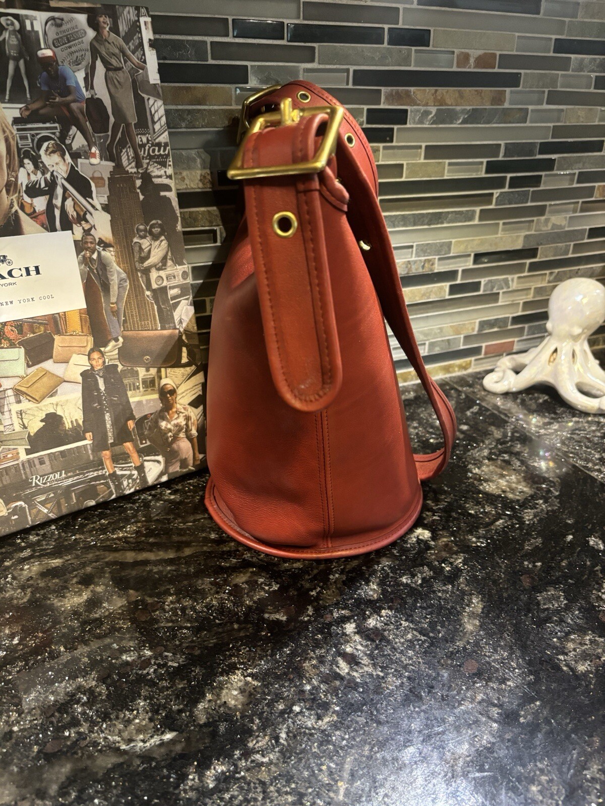 Vintage Coach Helen’s Legacy Duffle Bucket Sac Glovetanned Leather 9953 ...