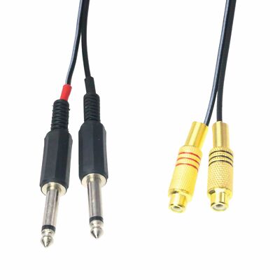 6.35mm TS male to RCA phono jack mono cable for AV video Audio computer ...