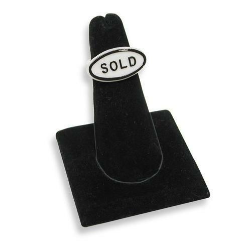 Countertop Finger Shaped Ring Display Stand Showcase Square Base Ring ...