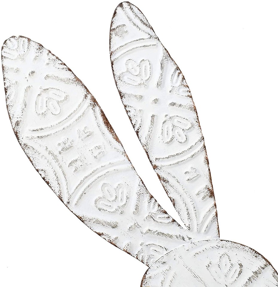 Metal Easter Bunny Garden Stake Decorative Rabbit Yard Sign Spring Lawn ...