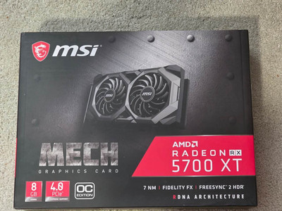 MSI Radeon RX 5700 XT MECH OC 8GB GDDR6 Graphics Card w/Original Box | eBay