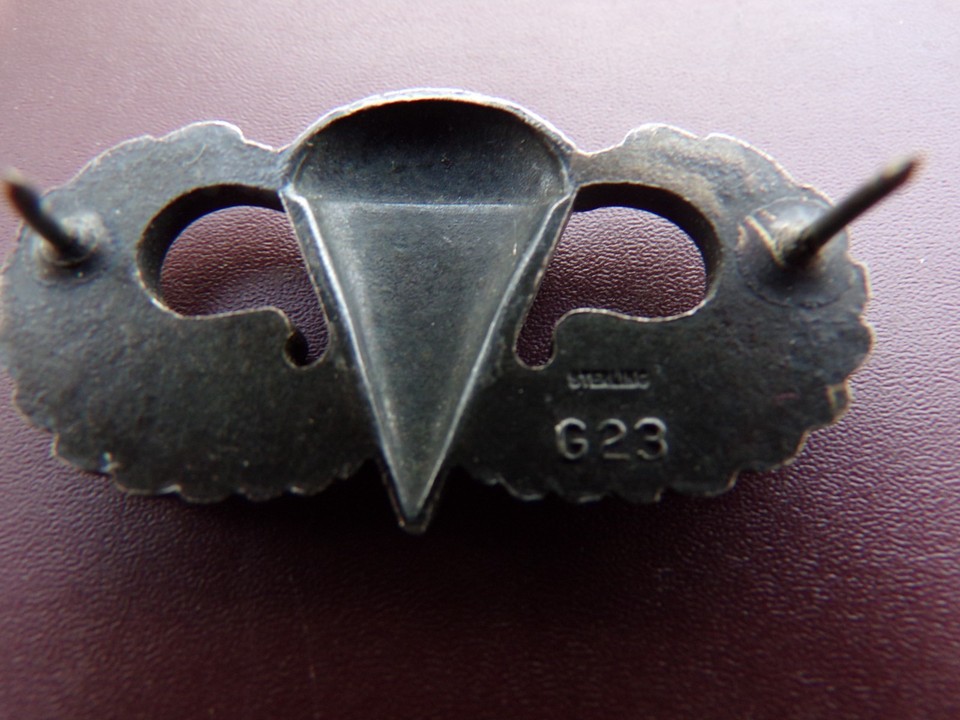 509th Airborne Infantry Regiment Sterling Silver Jump Wing Oval Patch ...