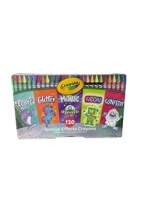 Crayola 120 Exclusive Discontinued Special Effects Crayons Kids Arts ...