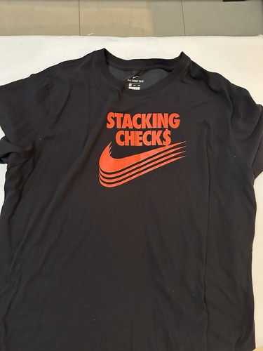 Nike Tee DriFit Men's Size 4xl "Stacking Checks" Short Sleeve Black T ...