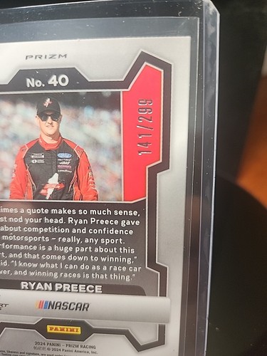 2024 Prizm Racing Ryan Preece Red/299 No. 40 | eBay