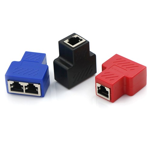 RJ45 Splitter Adapter Dual LAN Ethernet Socket Network Connections ...