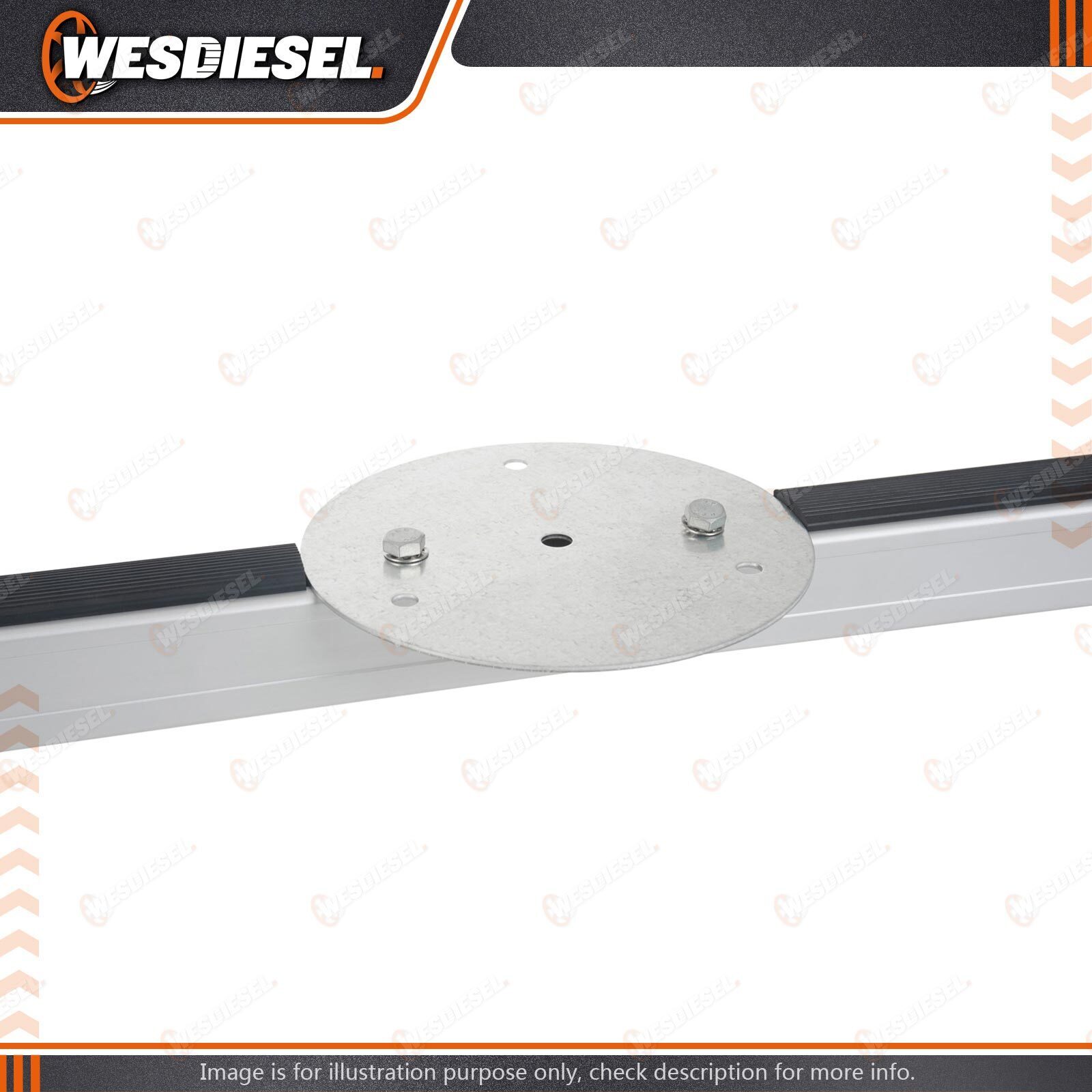 Rhino Rack 170mm Beacon Light Mounting Plate fits Onto Heavy Duty Bars ...