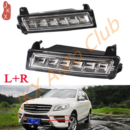 Pair LED DRL Daytime Lights Fog Lamps For Mercedes Benz W164 ML350 X204 ...