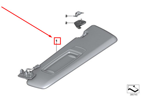 NEW BMW X5 F15 FRONT LEFT SUN VISOR 51448059051 8059051 ORIGINAL | eBay