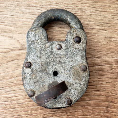 Vintage Collectable Iron Heavy Antique Original Padlock in working ...