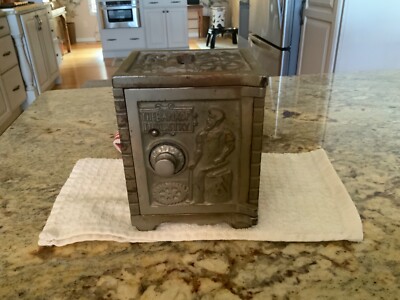 Cast Iron Kenton Brand The Bank of Industry Comb. Coin Bank Toy Safe ...