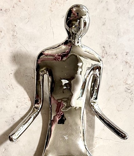WOW! Mukul Goyal Heavy Chrome Figure Dish Pot Stand! Functional Modern ...