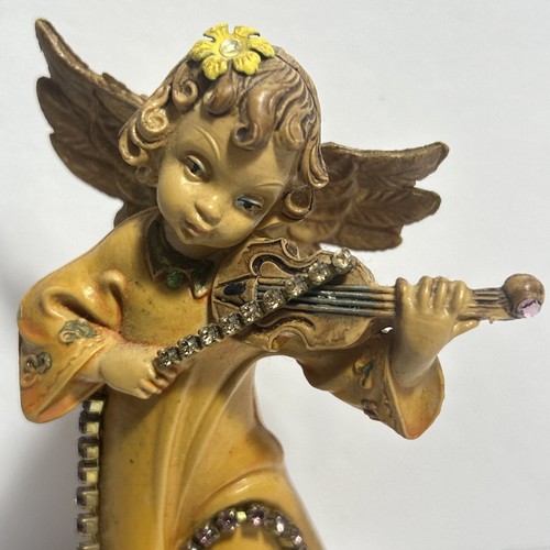 Michal Negrin • Angel Playing Harp With Stones • Made In Italy • 4.25 ...