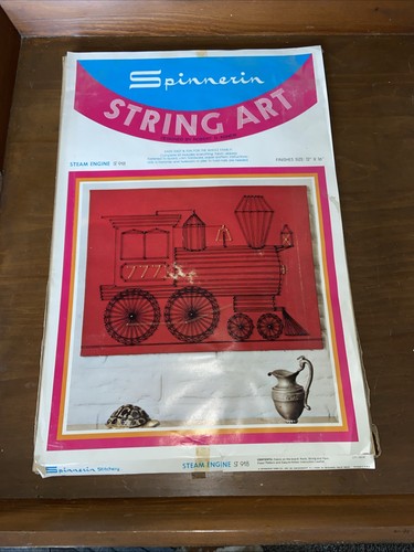 Vintage Spinnerin String Art, Steam Engine, Locomotive Train Kit # ST ...