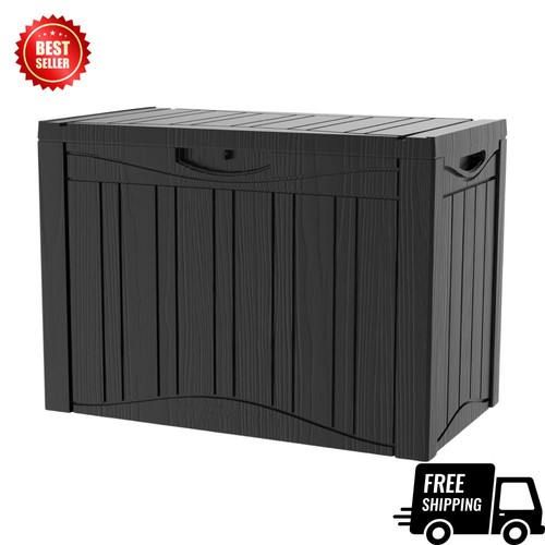 45 Gallon Outdoor Storage Box Waterproof Lockable Resin | eBay