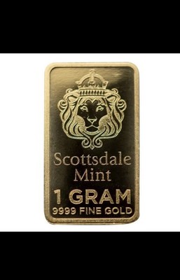 1 Gram Gold Bar by Scottsdale Mint .9999 Gold Bullion "Prepper Gold" | eBay