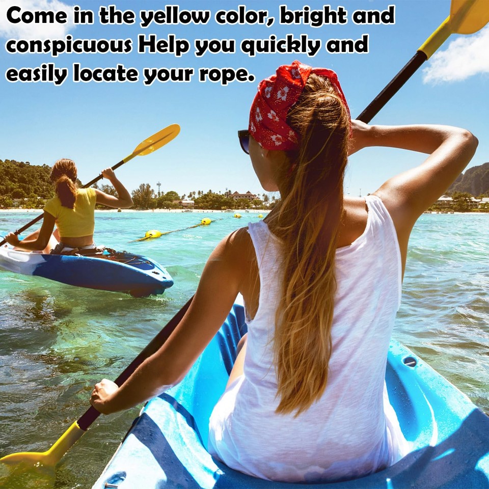 6 Pieces Rope Floats Marine, Deep Water Float Oval Water Float 2.7" x 4 ...