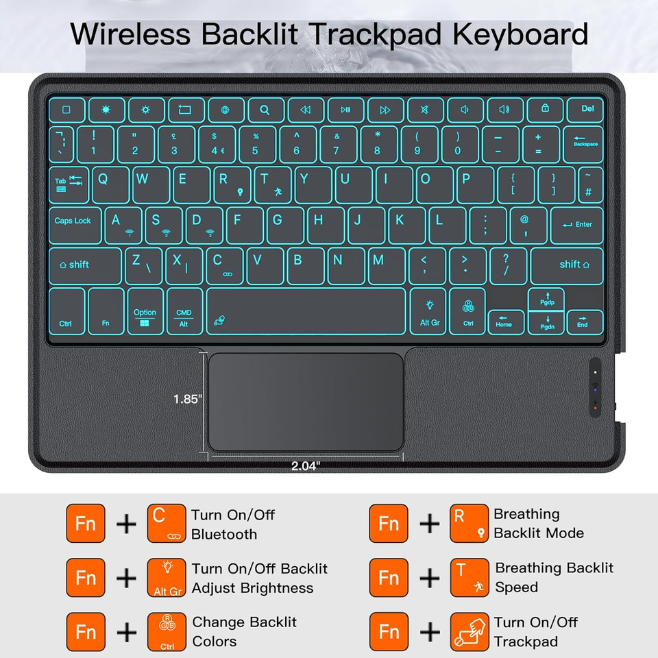 Touchpad Keyboard Case for Samsung Galaxy Tab A11 plus A9 plus 11 Inch ...
