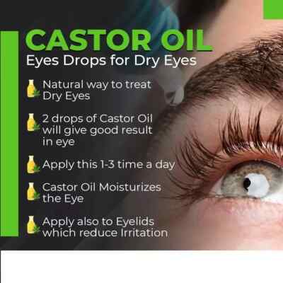 Natural Castor Oil Eye Drops Organic Cold Pressed Non GMO Hexane Free ...
