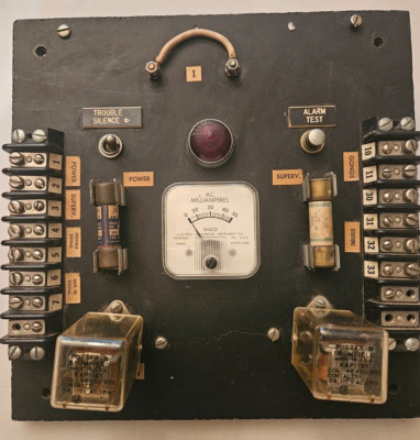 Very Rare Vintage Fire Alarm Gong Bell Control Panel 120v Made In The ...