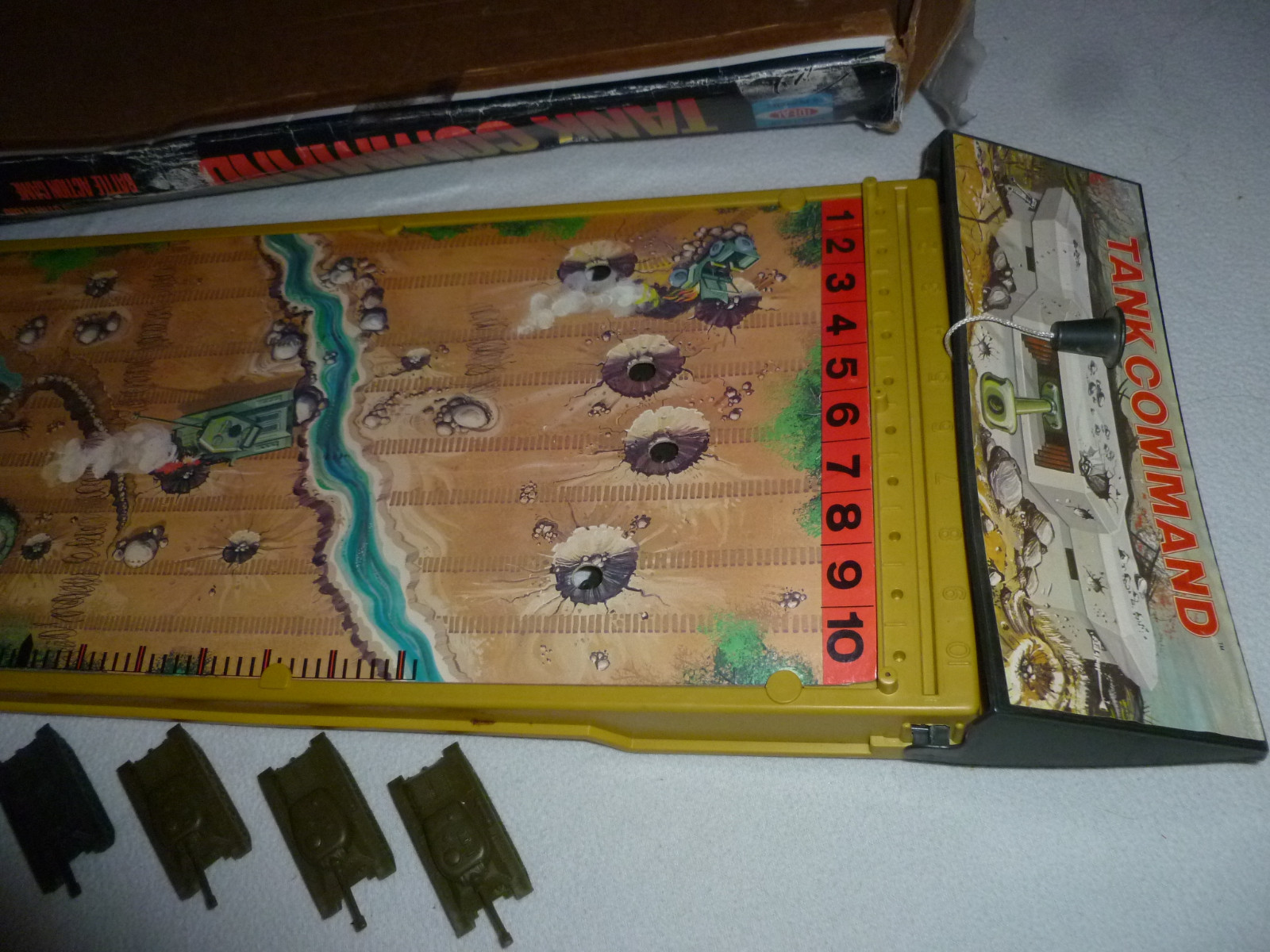 BOXED VINTAGE BOARD GAME IDEAL TANK COMMAND 1975 W BOX ARMOR BATTLE WAR ...