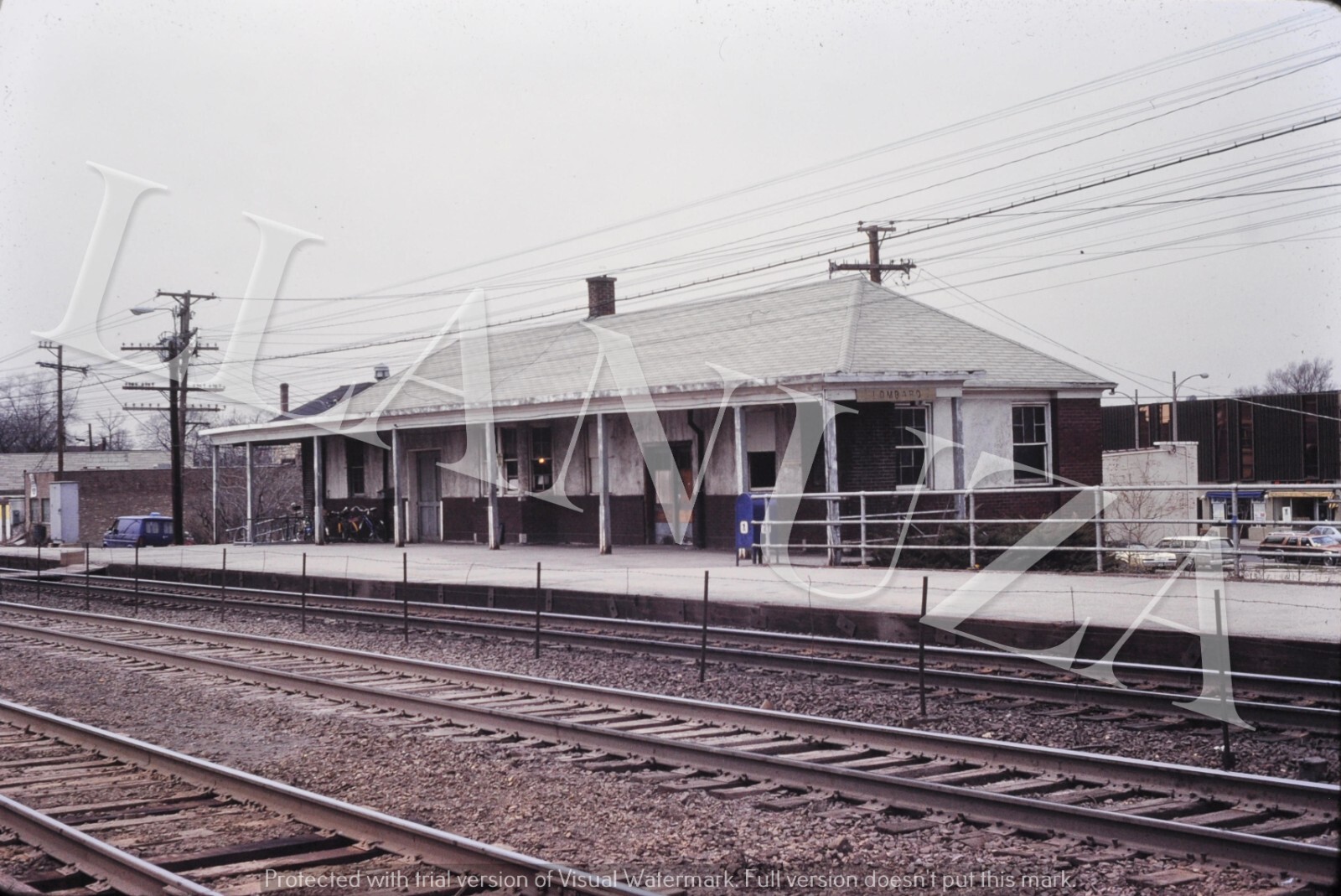 Original Slide CNW Lombard IL station May 1978 | eBay