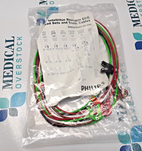 989803125841 - PHILIPS - M1968A - CBL 5 LEADSET, GRABBER, AAMI, ICU ...